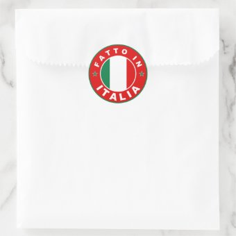 made in italy country flag label fatto italia | Zazzle