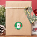 made in mexico country flag product label round | Zazzle