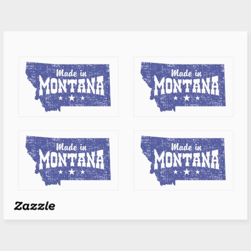 Made In Montana Rectangular Sticker | Zazzle
