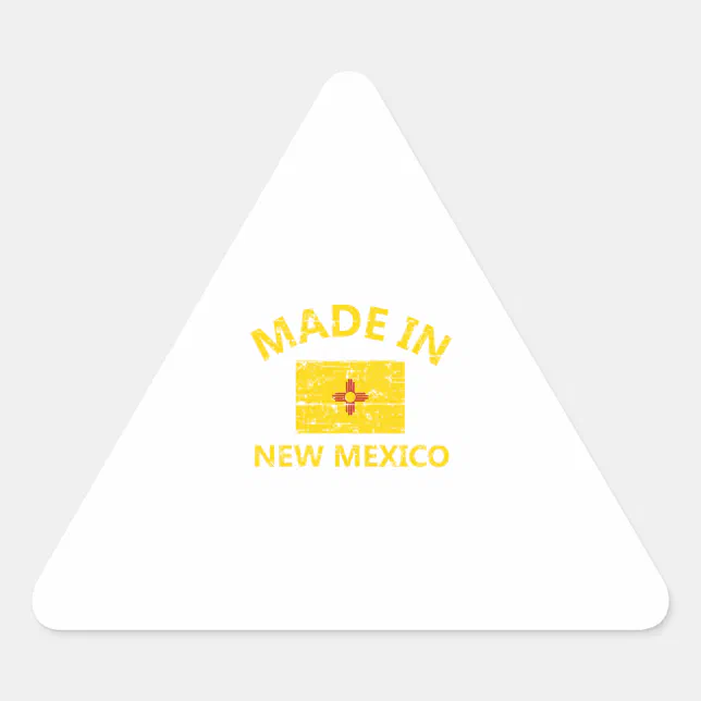 Made in NEW MEXICO United States Flag designs Triangle Sticker | Zazzle