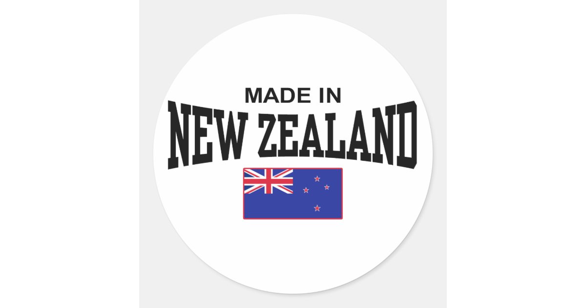 Made In New Zealand Classic Round Sticker | Zazzle