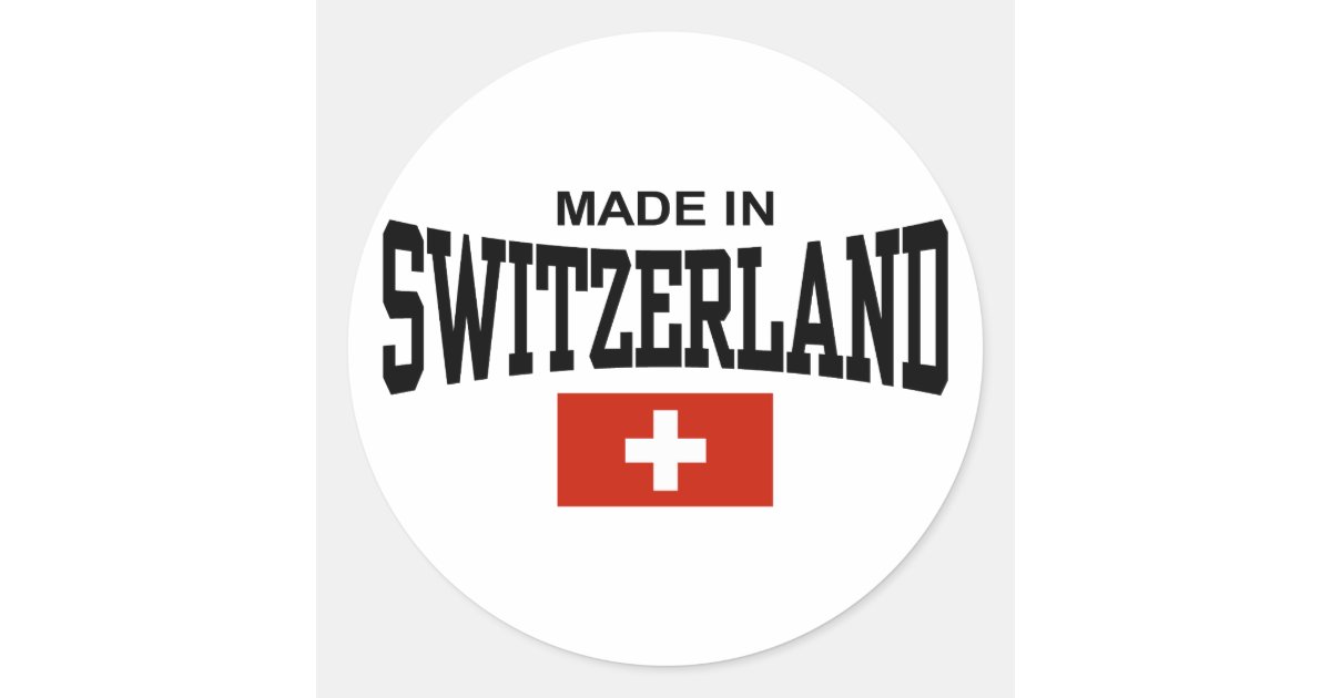 Made In Switzerland Classic Round Sticker | Zazzle