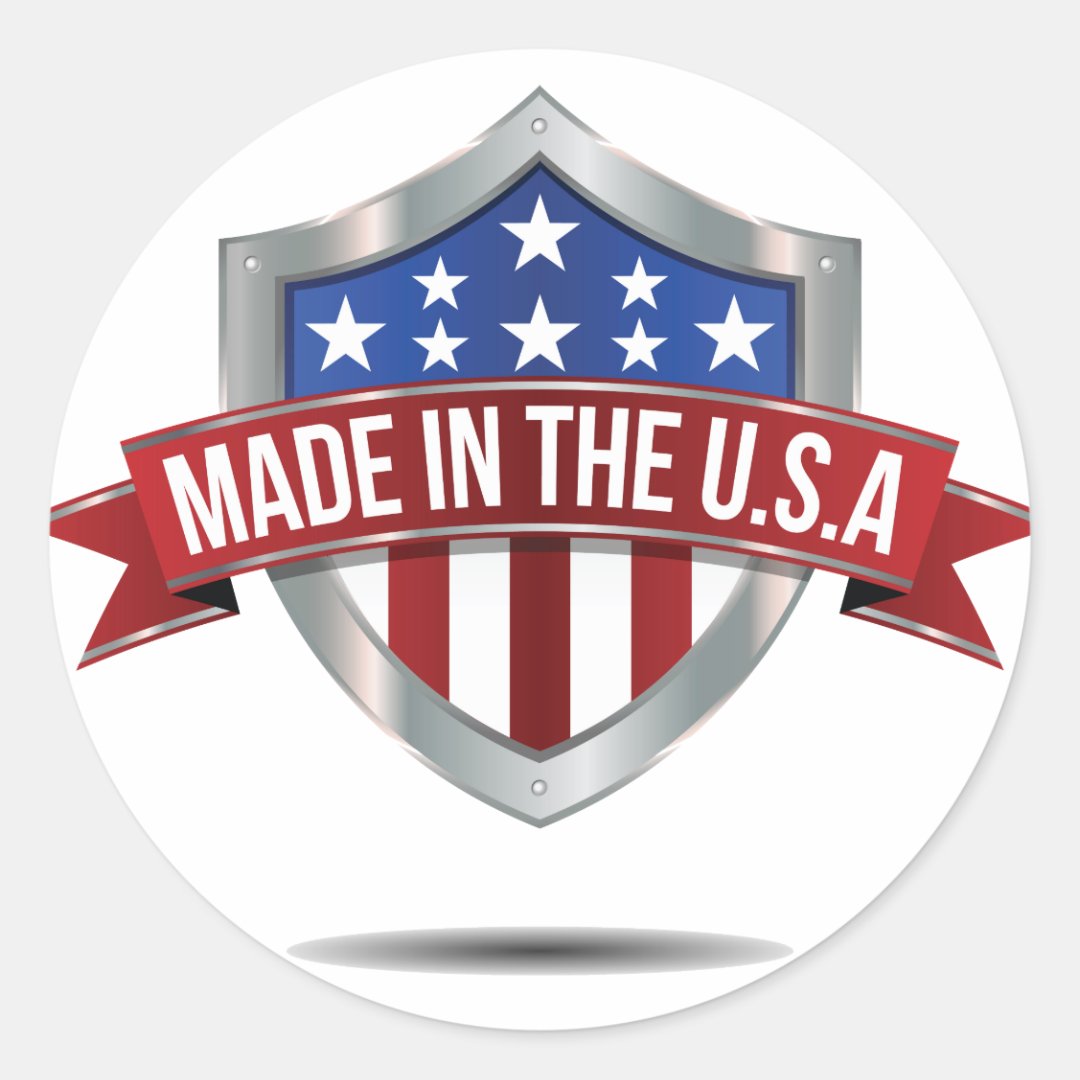 Made in the usa classic round sticker | Zazzle