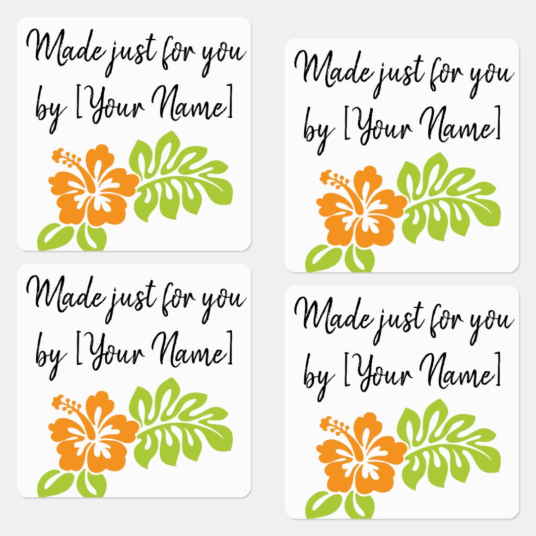 Made Just for You by Your Name Iron-On Labels | Zazzle