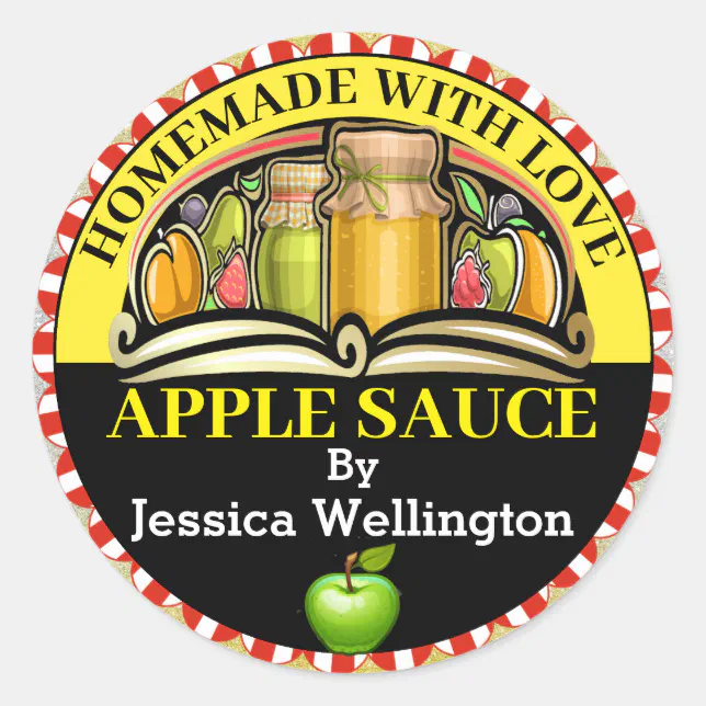 Made With Love Food Sticker | Zazzle