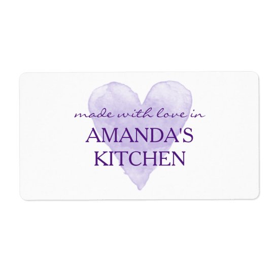 Made with love rustic heart homemade food labels | Zazzle.com