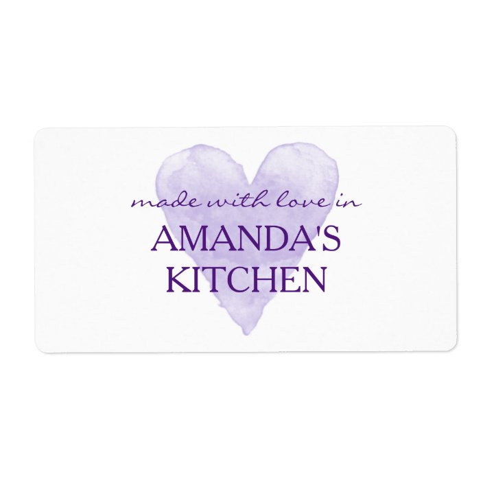 Made with love rustic heart homemade food labels | Zazzle.com