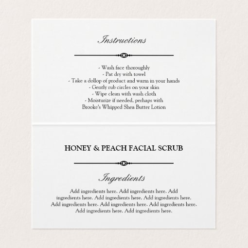 Made with Love - Skin Care Product Card | Zazzle