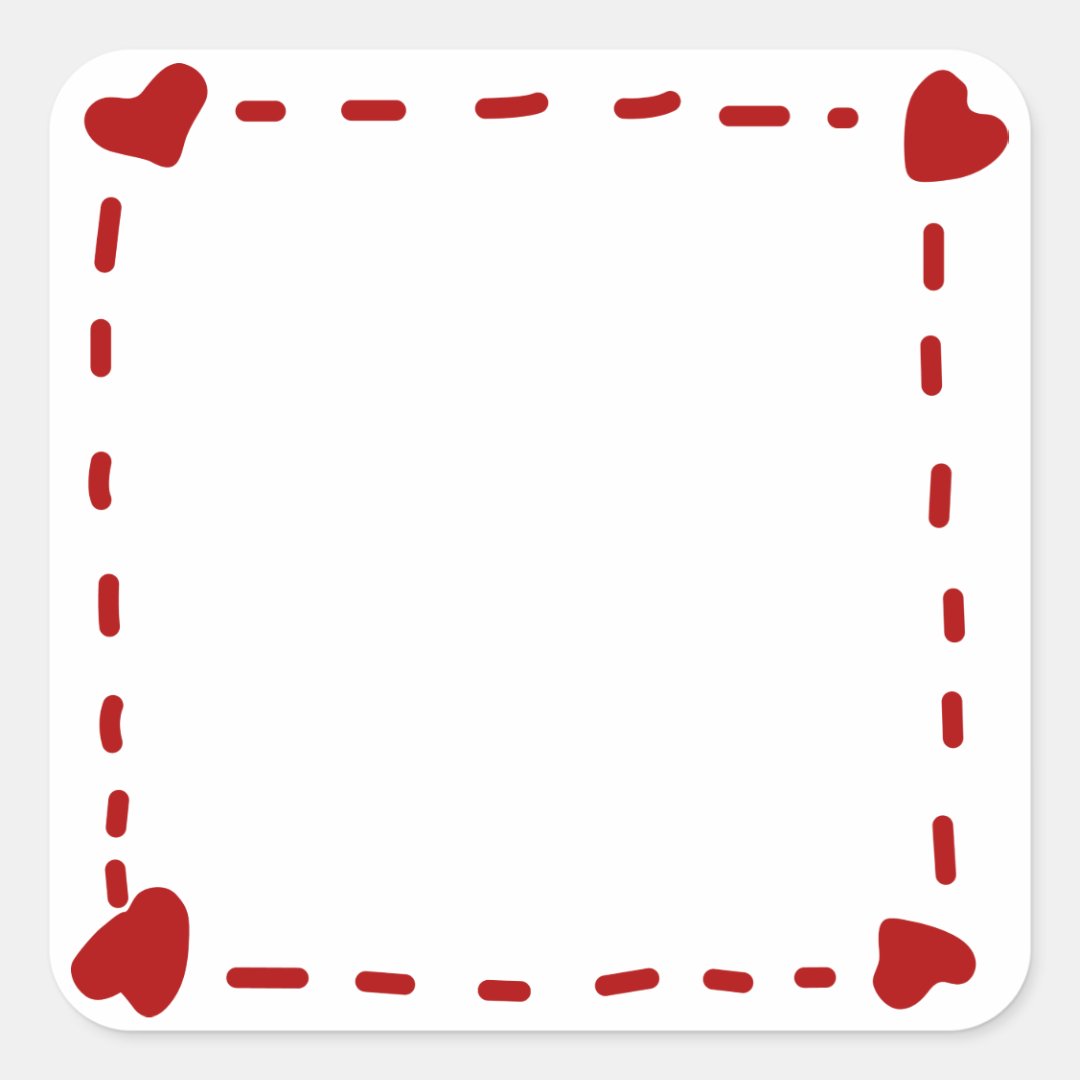 Made With Love Square Sticker | Zazzle