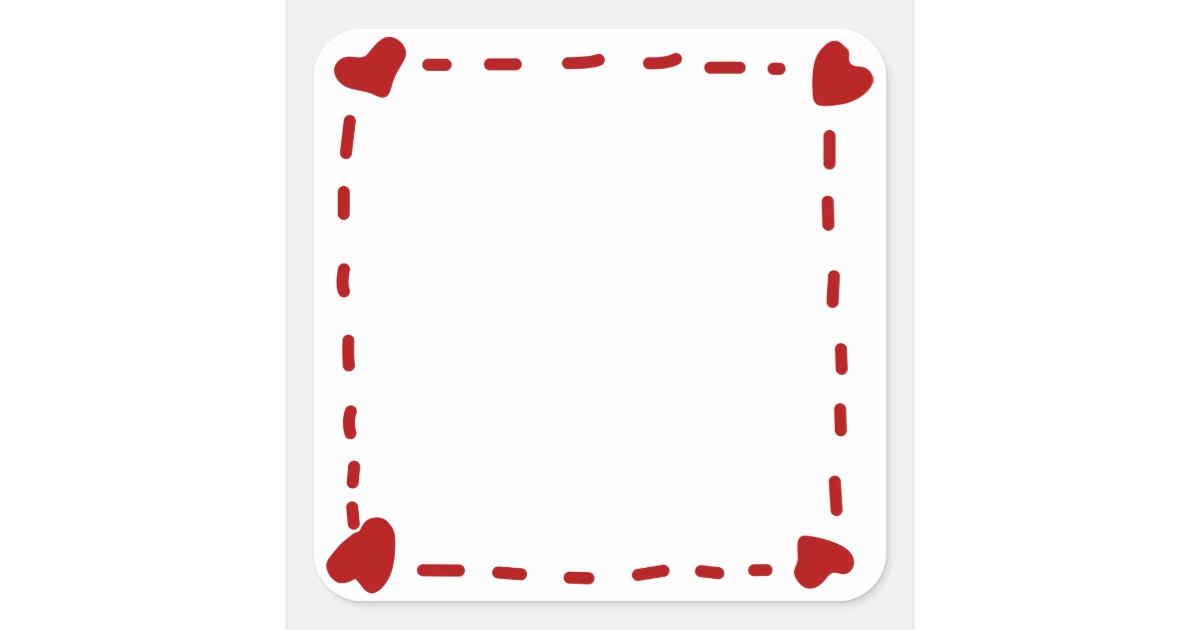 Made With Love Square Sticker | Zazzle