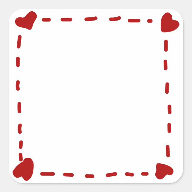 Made With Love Square Sticker | Zazzle