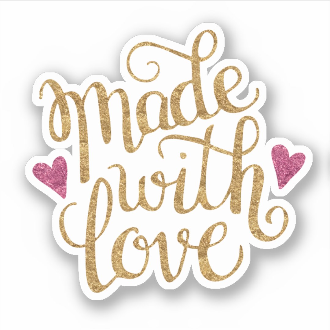Made With Love Sticker | Zazzle