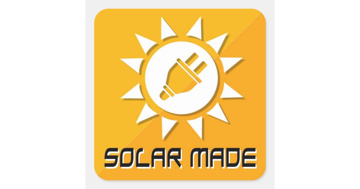Made With Solar Stickers | Zazzle