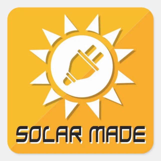 Made With Solar Stickers | Zazzle