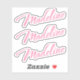 Madeline Decorative Name in Pink x3 Sticker | Zazzle