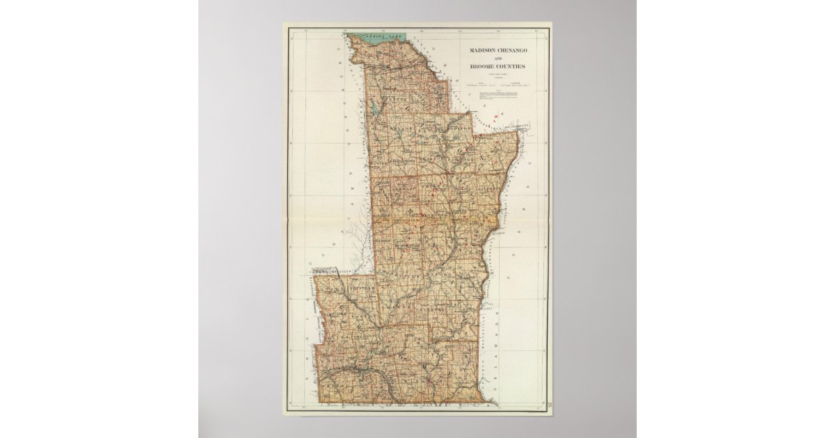 Madison, Chenango, Broome counties Poster | Zazzle