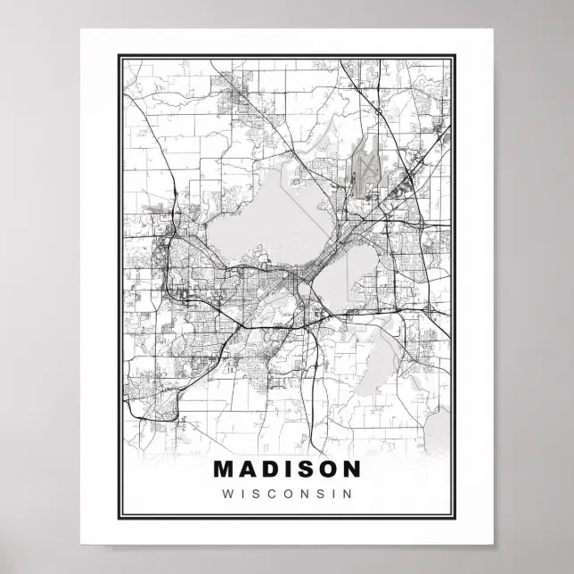 Madison Map Poster | Zazzle