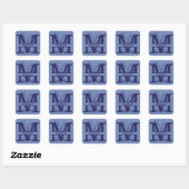 Madison Monogram Butterfly Swirls Square Sticker | Zazzle
