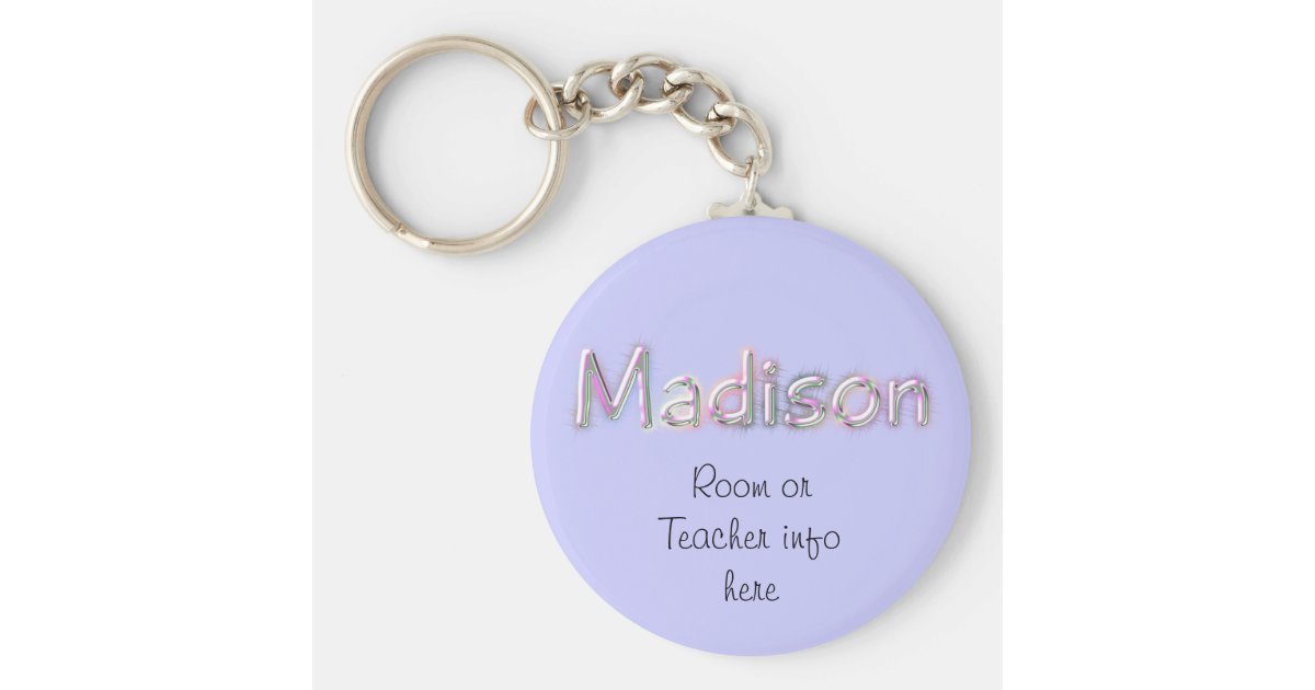 Madison Name Tag Key Chain | Zazzle.com