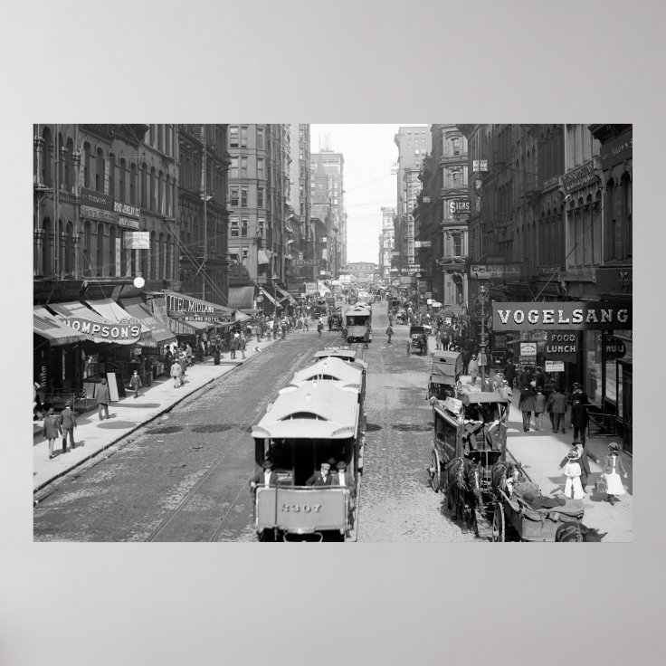 Madison Street, Chicago, 1900 Poster | Zazzle