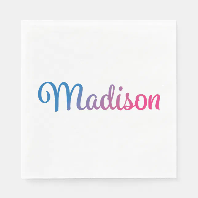 Madison Stylish Cursive Napkins | Zazzle