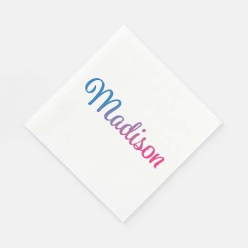 Madison Stylish Cursive Napkins | Zazzle