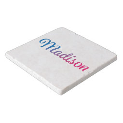 Madison Stylish Cursive Trivet | Zazzle