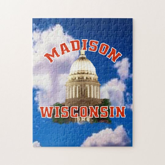 Madison,Wisconsin Jigsaw Puzzle | Zazzle.com
