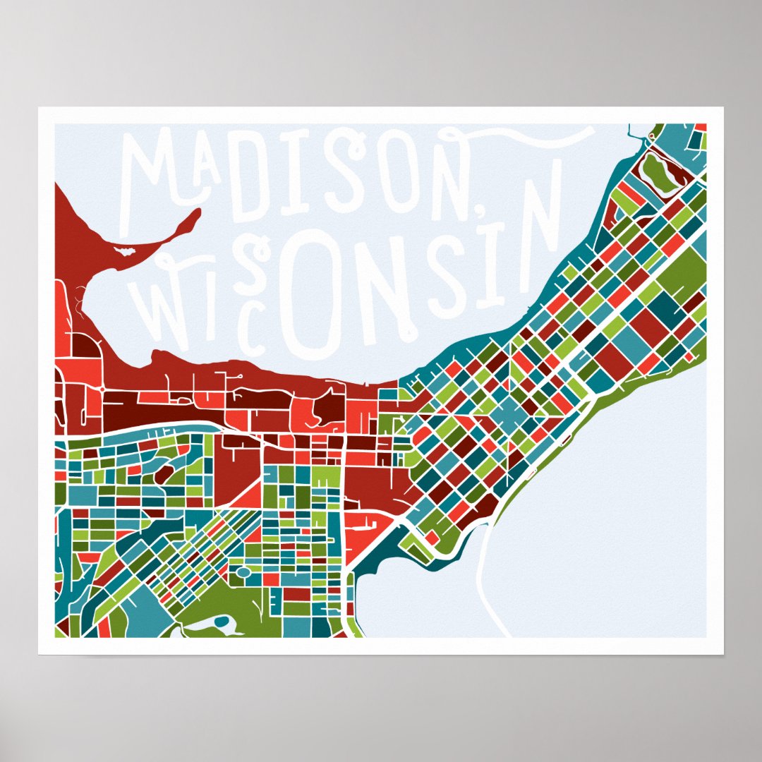 Madison, Wisconsin Map Poster | Zazzle