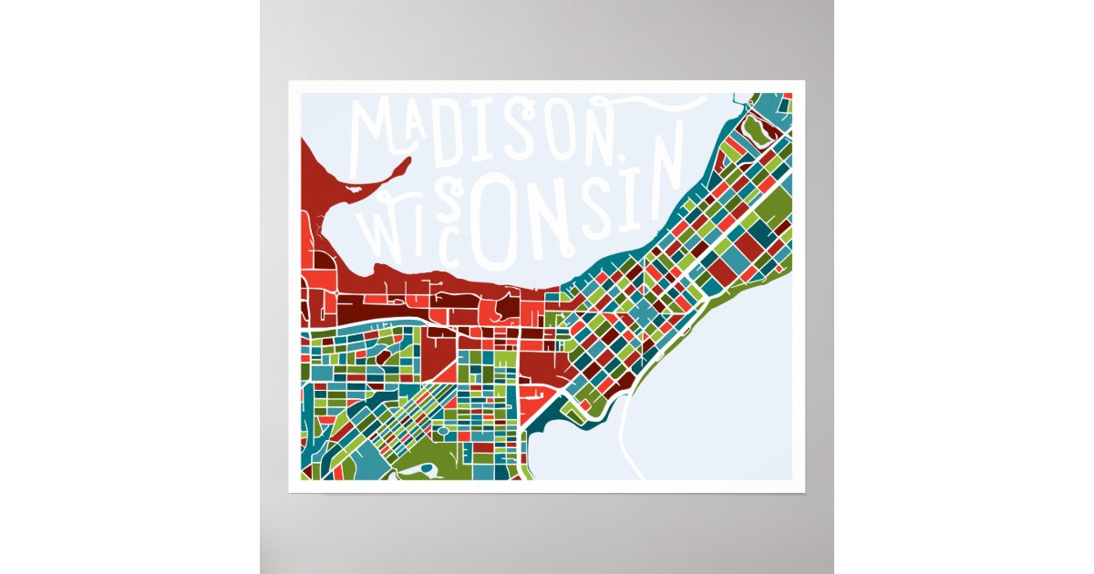 Madison, Wisconsin Map Poster | Zazzle