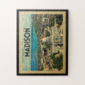 Madison Wisconsin Vintage Travel Jigsaw Puzzle | Zazzle