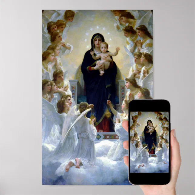 Madona Queen of Angels Bouguereau Regina Angelorum Poster | Zazzle