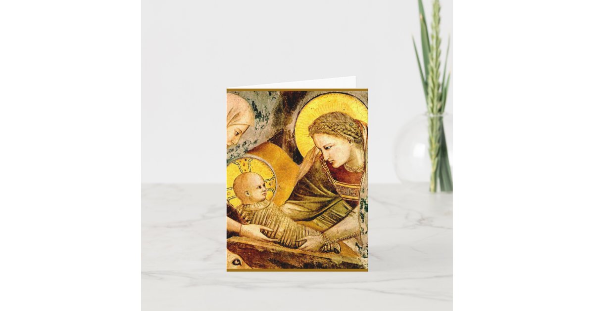 Madonna and Child - Giotto -1266 Holiday Card | Zazzle