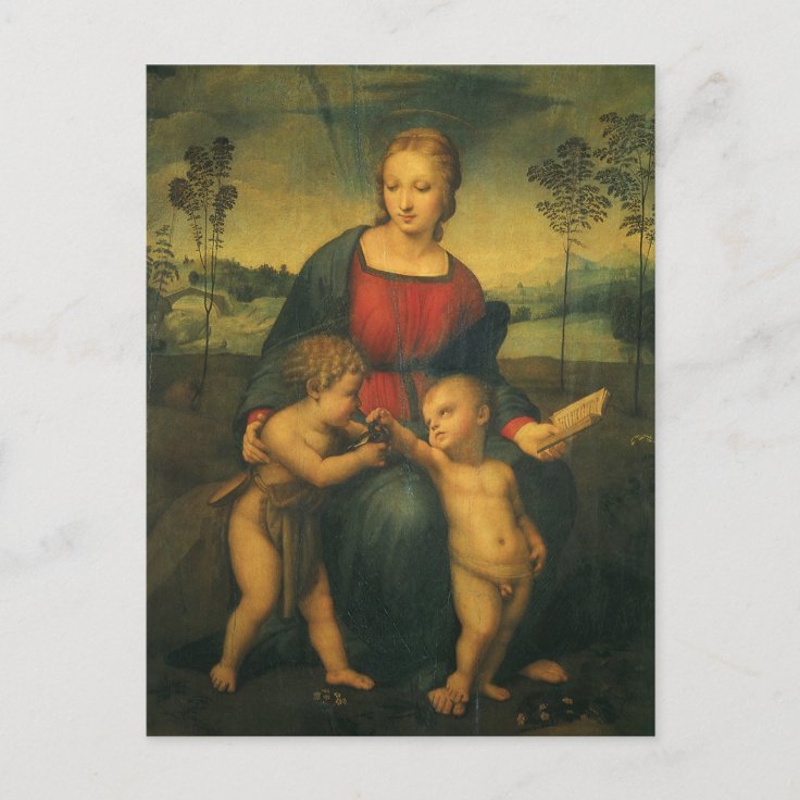 Madonna of the Goldfinch by Raphael Sanzio Postcard | Zazzle