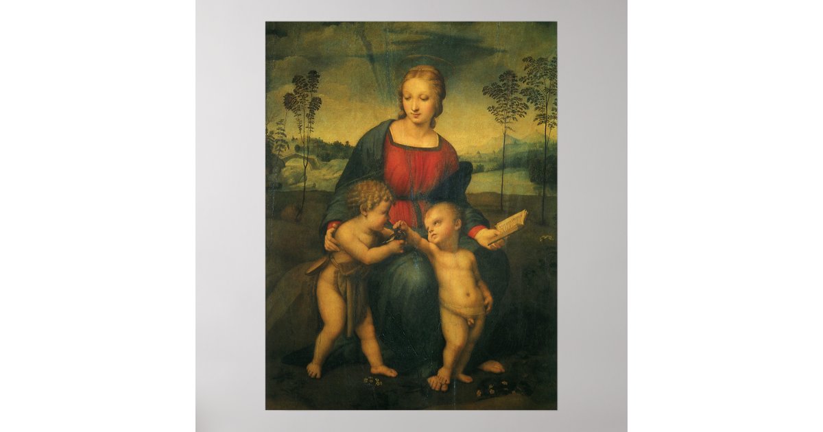 Madonna of the Goldfinch by Raphael Sanzio Poster | Zazzle