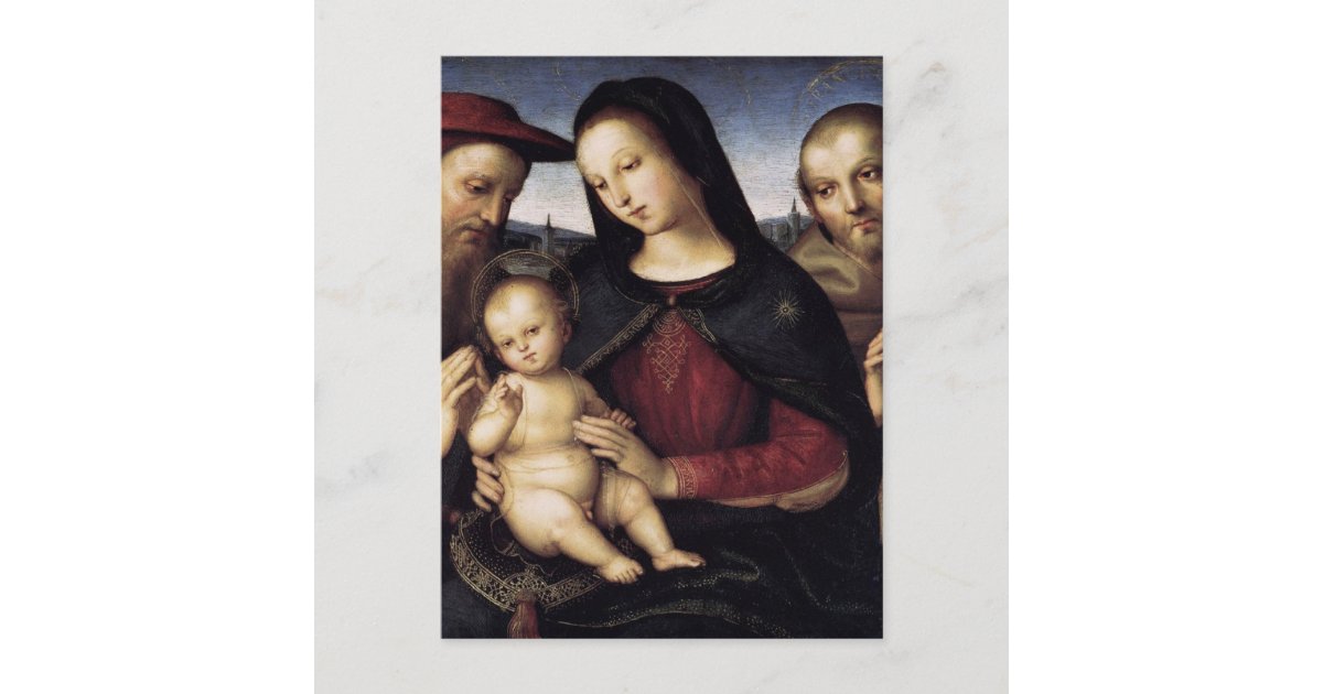 Madonna with Child and Saints by Raphael Postcard | Zazzle