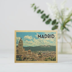 Madrid Postcard Spain Vintage Travel | Zazzle