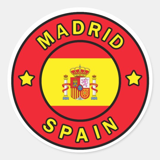 Madrid Spain Classic Round Sticker | Zazzle.com