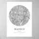 Madrid Spain Street Layout Map Poster | Zazzle