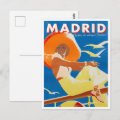 Madrid Spain vintage travel postcard | Zazzle