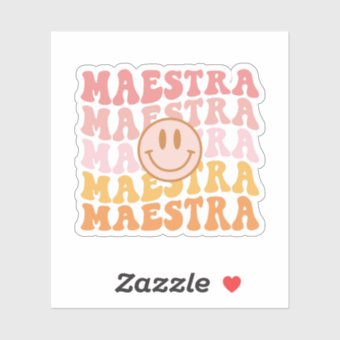 Maestra Gift, Spanish Teacher Appreciation Sticker | Zazzle