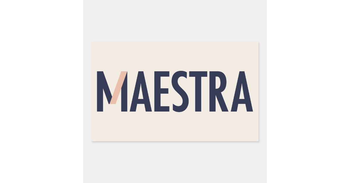 Maestra Logo Sticker | Zazzle