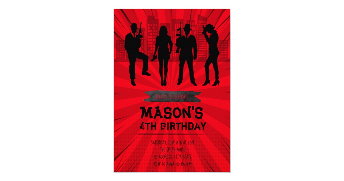 Mafia party invitation | Zazzle.com