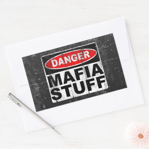 Mafia Stuff Rectangular Sticker | Zazzle