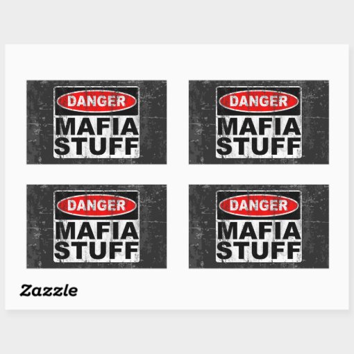 Mafia Stuff Rectangular Sticker | Zazzle