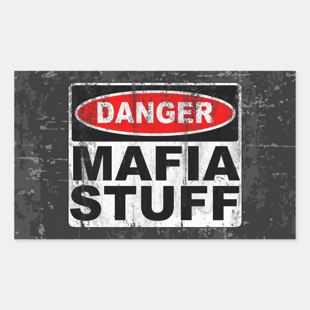 Mafia Stuff Rectangular Sticker | Zazzle