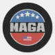 Maga America First MAGA Classic Round Sticker | Zazzle