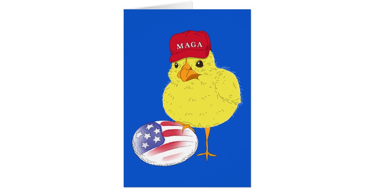 MAGA Chick Pro Trump Easter Card | Zazzle