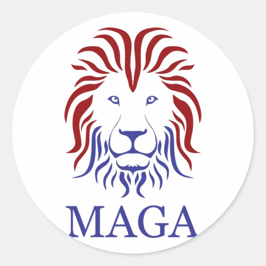 MAGA CLASSIC ROUND STICKER | Zazzle.com