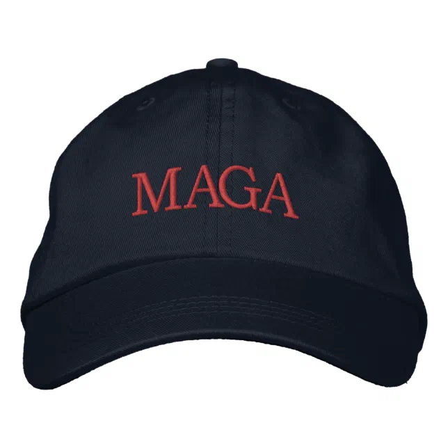 MAGA EMBROIDERED BASEBALL CAP | Zazzle